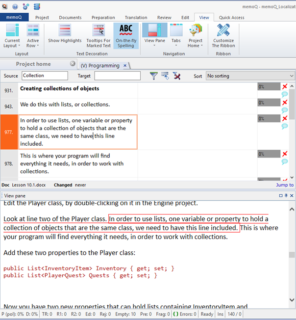Speeding up Translation: The memoQ Sorting and Filtering Cheat Sheet