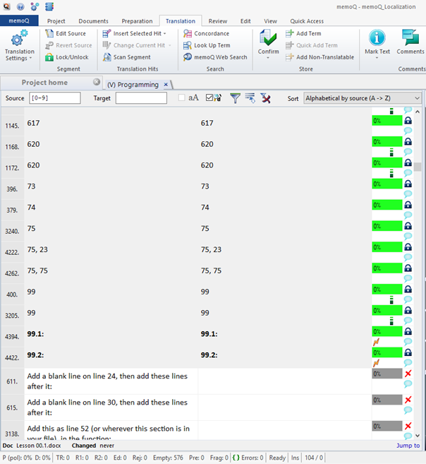 Speeding up Translation: The memoQ Sorting and Filtering Cheat Sheet