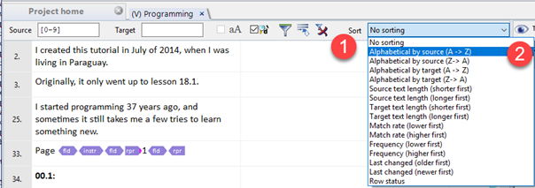 Speeding up Translation: The memoQ Sorting and Filtering Cheat Sheet